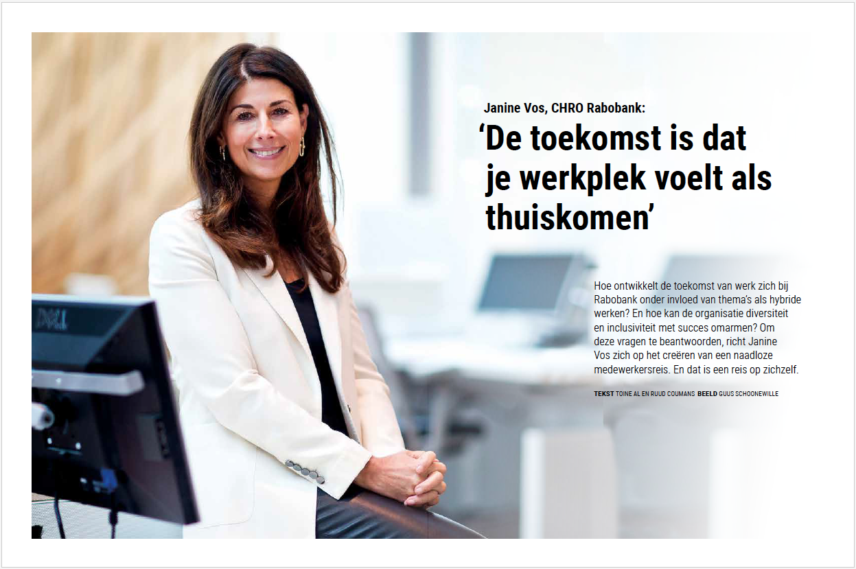Janine Vos, CHRO Rabobank: “De toekomst is dat je werkplek voelt als ...